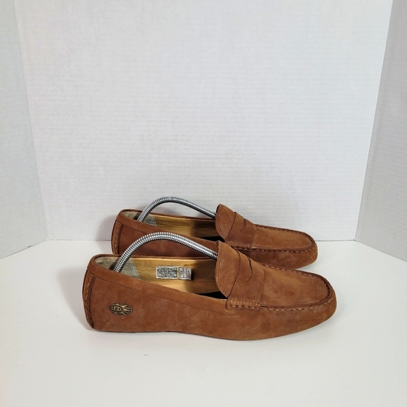 UGG | Shoes | Ugg Australia British Tan Penny Loafer Driving Shoe Mens ...